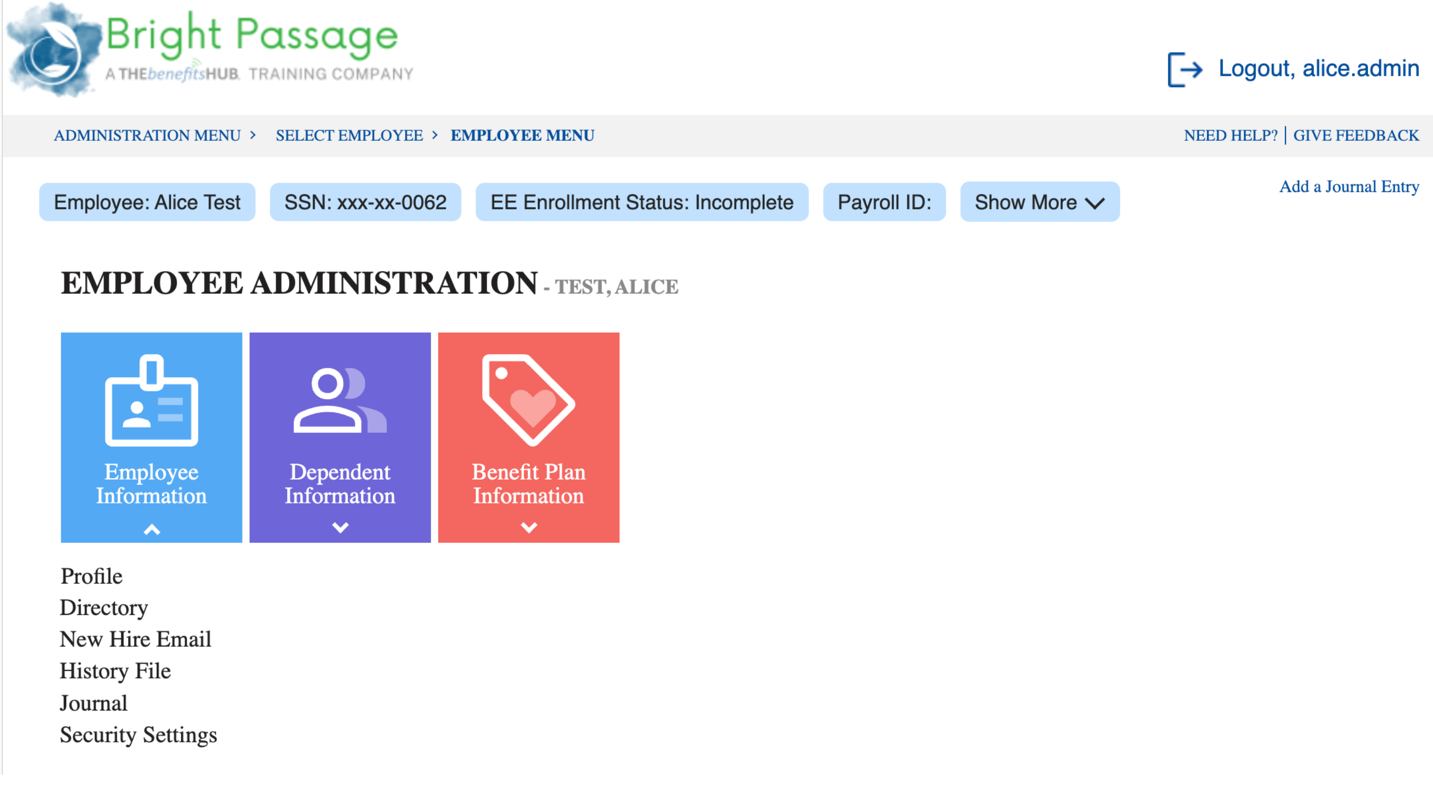 Employee Administration – Profile – LEARNsynx